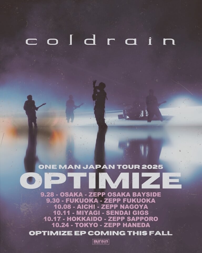 coldrain、ワンマンツアー＜OPTIMIZE＞開催決定。今秋EPリリースも示唆 | BARKS